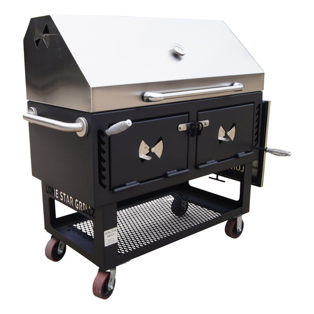 24 X 48 Adjustable Charcoal Grill Smoker Lone Star Grillz 24-x-48-adjustable-charcoal-grill-smoker-lone-star-grillz